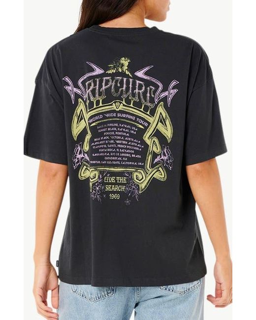 Rip Curl Tour Heritage Graphic T-Shirt in Black | Lyst
