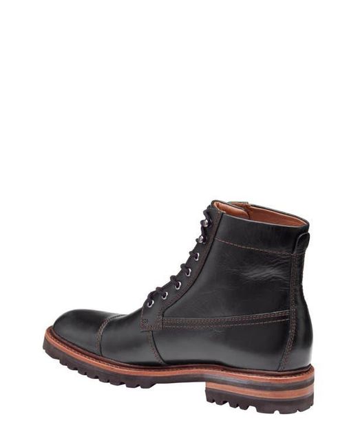 Johnston & Murphy Dudley Water Resistant Lace-Up Boot in Black for Men ...
