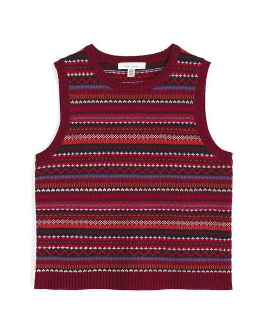 Seasalt Cornwall Percella Cove Merino Wool Blend Sweater Vest in Red | Lyst