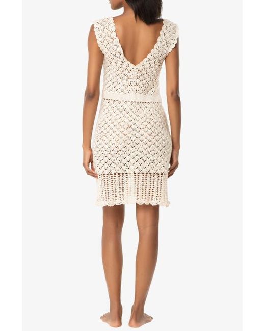 Helen Jon Valentina Crochet Dress in Natural | Lyst