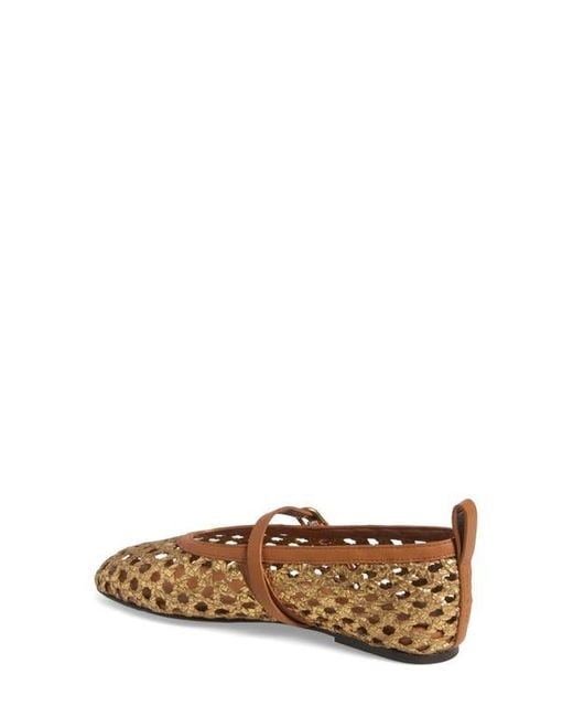 Rag & Bone Spire Woven Mary Jane Flat in Brown | Lyst