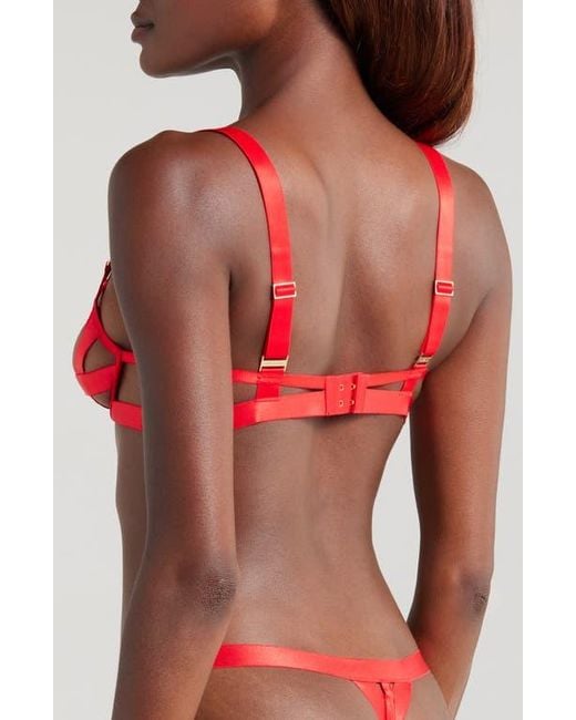 Bluebella Ariana Strappy Caged Underwire Bra in Red | Lyst