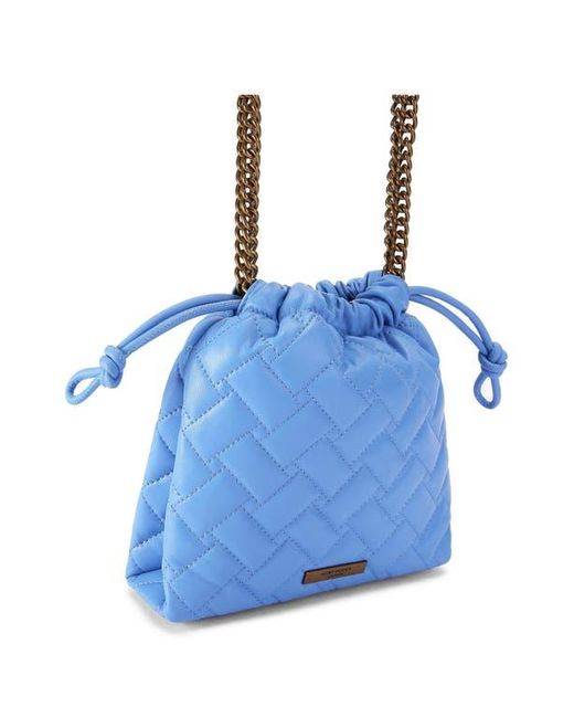 Kurt Geiger Small Kensington Drawstring Quilted Leather Shoulder Bag in ...