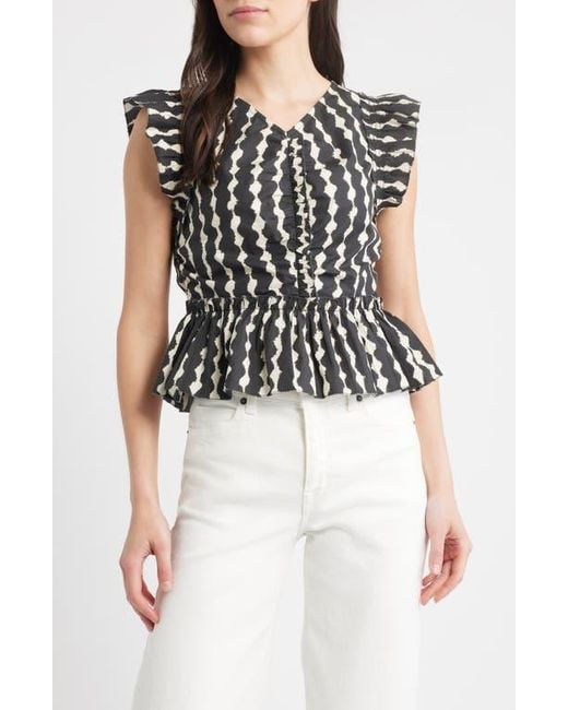 Rails Cali Ikat Print Peplum Top | Lyst