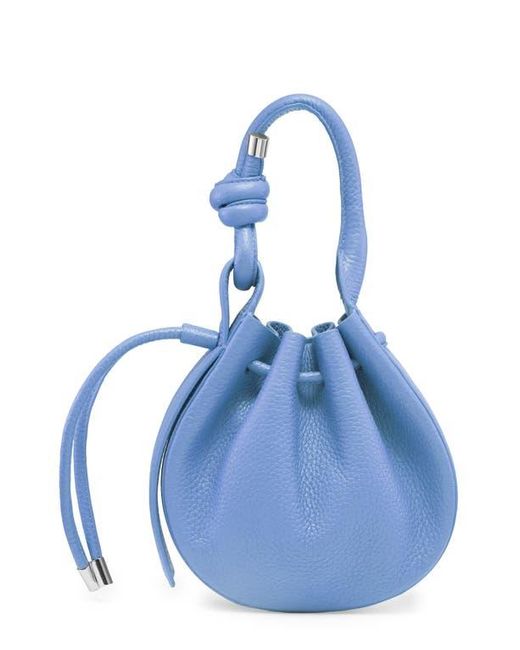 BEHNO Mini Ina Pebble Leather Crossbody Bag in Blue | Lyst