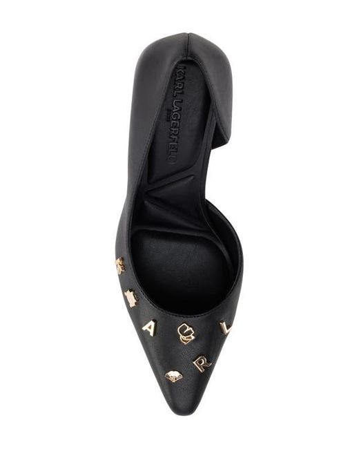 Karl Lagerfeld Kipton Half D'Orsay Pump in Black | Lyst