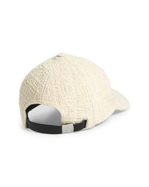 Rag & Bone Harlow Texture Baseball Cap in Natural | Lyst