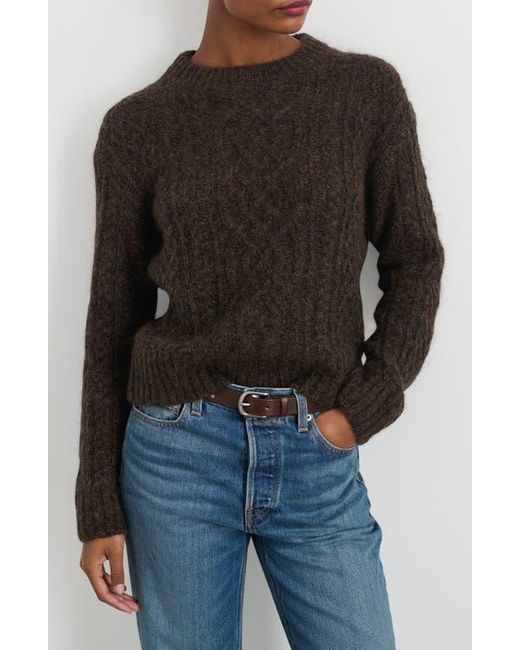 Alex Mill Catskill Cable Sweater in Black | Lyst