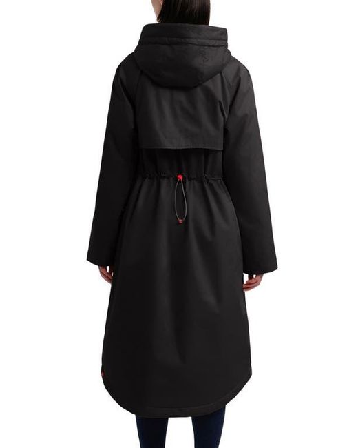 HUNTER Jane Canvas Padded Longline Coat in Black | Lyst