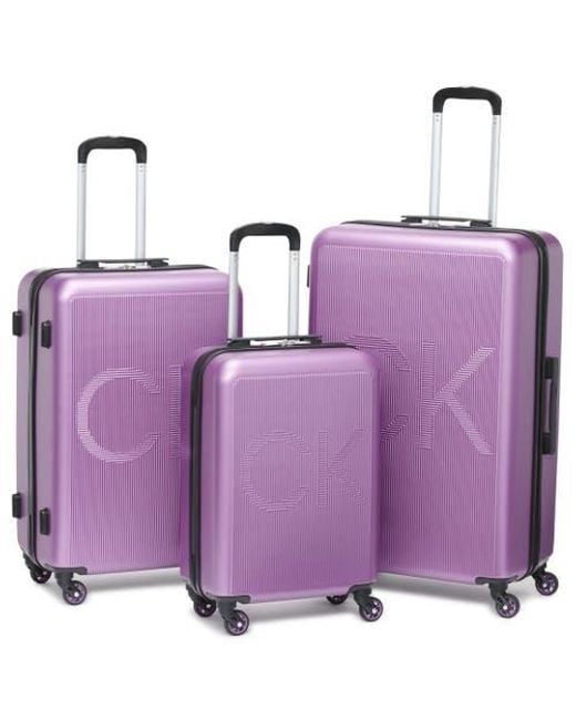 Calvin Klein Vision 3 Piece Luggage Set in Purple | Lyst