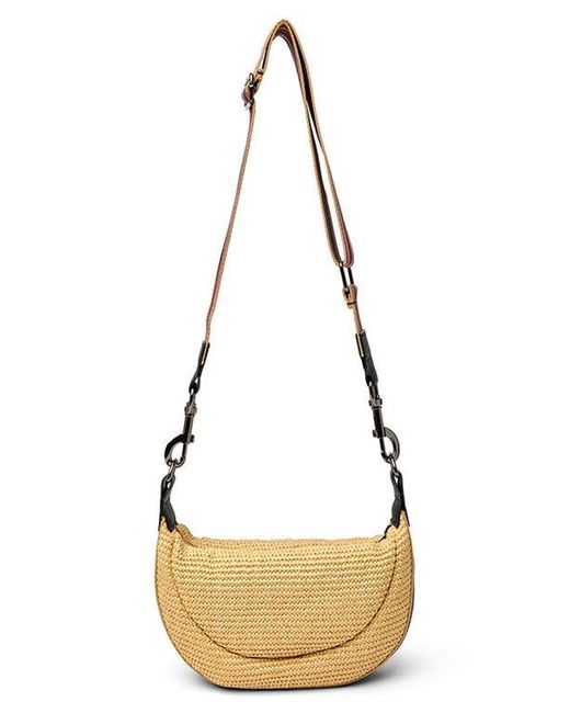 Think Royln Tiny Dancer Raffia Crossbody Bag in Natural | Lyst