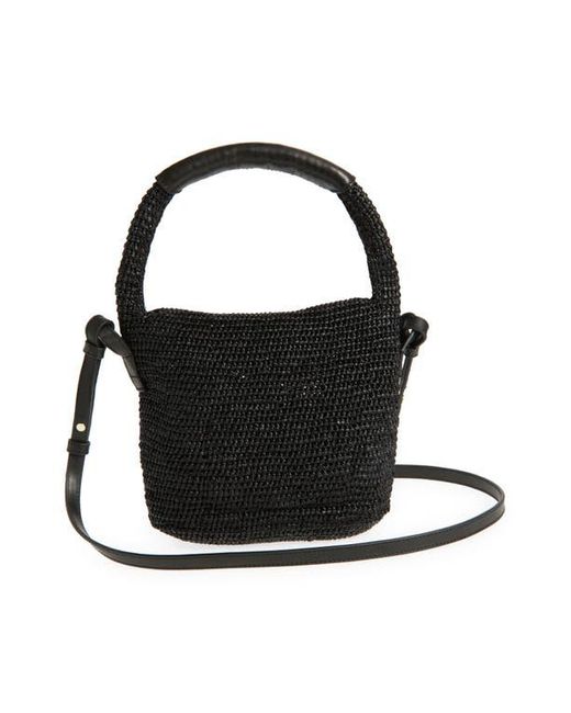 Helen Kaminski Yala Raffia Mini Shoulder Bag in Black | Lyst