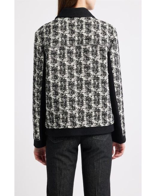 BOSS Joloria Tweed Jacket in Black | Lyst