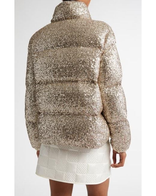 Moncler Anternes Sequin Down Puffer Jacket | Lyst