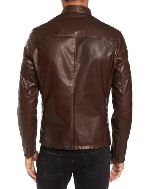 Schott Nyc Café Racer Unlined Cowhide Leather Jacket in Brown for Men ...