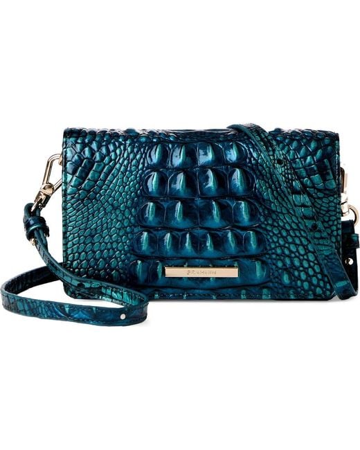 Brahmin Minuette Convertible Leather Crossbody Bag in Blue | Lyst