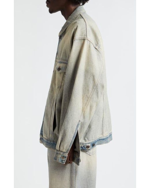 Balenciaga Inside Out Oversize Denim Jacket in Gray for Men | Lyst