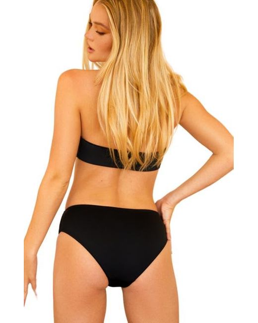 Dippin' Daisy's Amalfi String Tie Bandeau Bikini Top in Black | Lyst