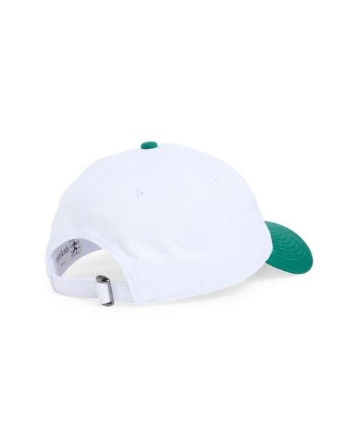 Sporty & Rich Finish Line Embroidered Cotton Twill Baseball Cap in ...