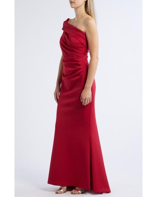 Eliza J Off The Shoulder Fit & Flare Gown in Red | Lyst