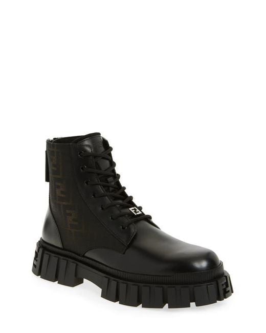 Fendi Force Biker Boot in Black for Men | Lyst