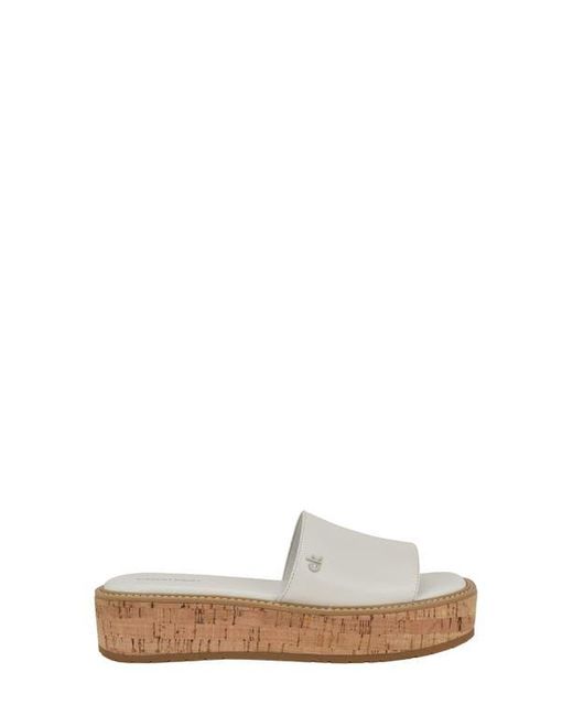 Calvin Klein Arzelia Platform Sandal in White | Lyst