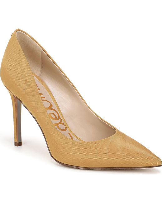 Sam Edelman Hazel Pointed Toe Pump in Natural | Lyst