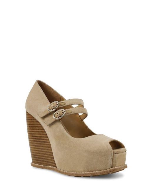 Zigi Platform Wedge Sandal in Natural | Lyst