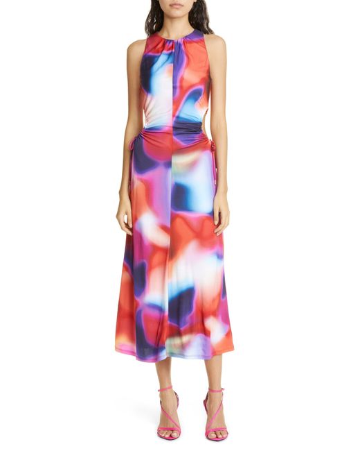Rebecca Vallance Del Prado Cutout Midi Dress In Red Lyst