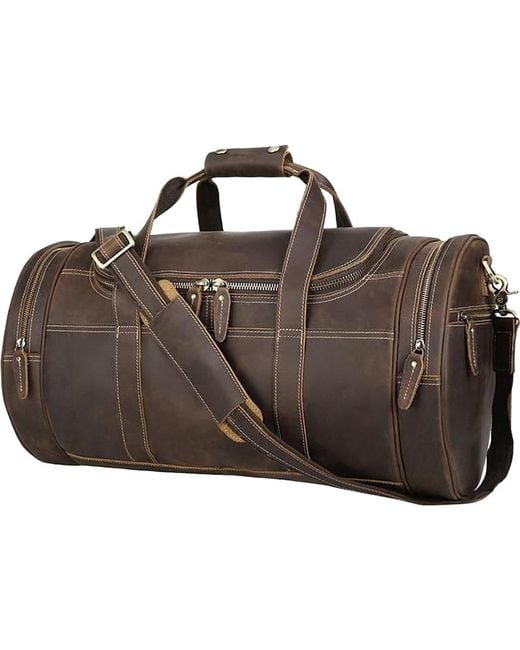 Steel Horse Leather The Wainwright Weekender in Brown | Lyst
