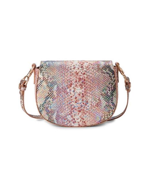 Brahmin Briar Snakeskin Embossed Crossbody Bag in Pink | Lyst