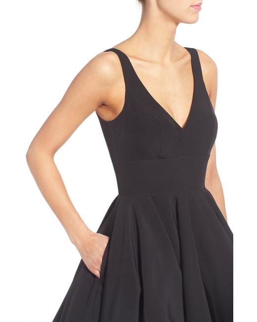 Mac Duggal Fit And Flare Cocktail Dress In Black Lyst