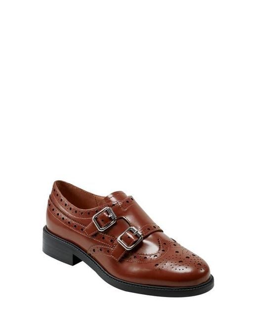 Marc Fisher Parker Wingtip Monk Strap Shoe in Brown | Lyst