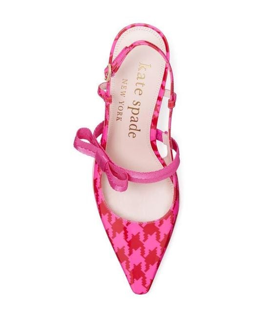 Kate Spade Maritza Pointed Toe Slingback Pump in Pink | Lyst