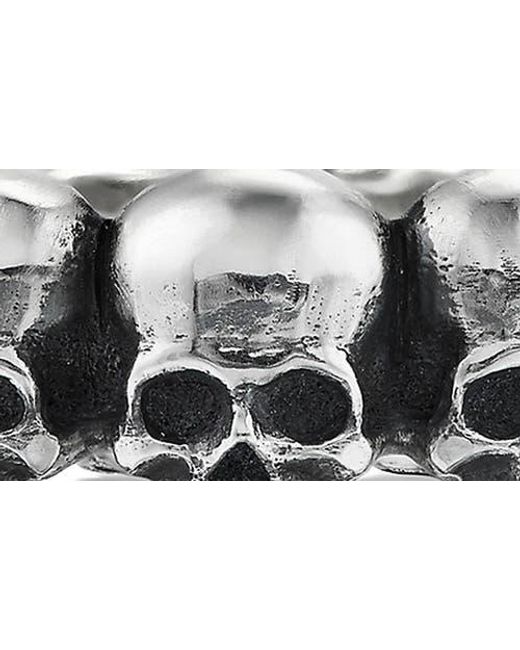 David Yurman Memento Mori Skull Band Ring in Metallic | Lyst