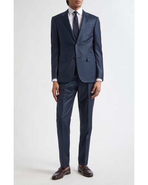 ZEGNA Trofeo Wool Suit in Blue for Men | Lyst