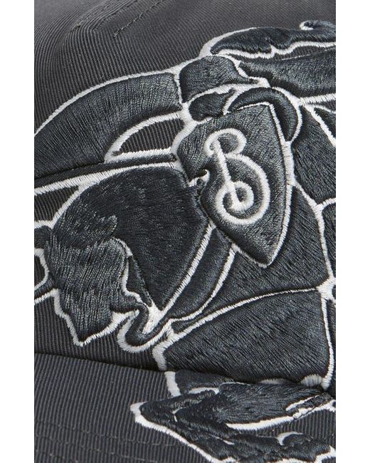 Burberry Equestrian Knight Detail Cotton Twill Baseball Cap in Black ...