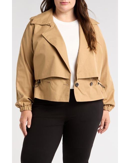 UNIVERSAL STANDARD Leonard Water Repellent Double Breasted Crop Trench ...