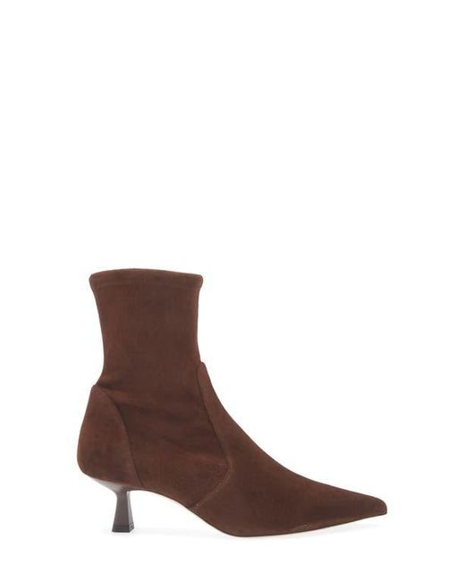 Stuart Weitzman Stuart Supersculpt Pointy Toe Bootie 50 in Brown | Lyst