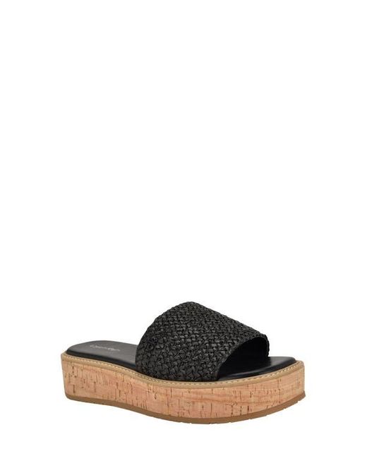 Calvin Klein Arzelia Platform Sandal in Black | Lyst