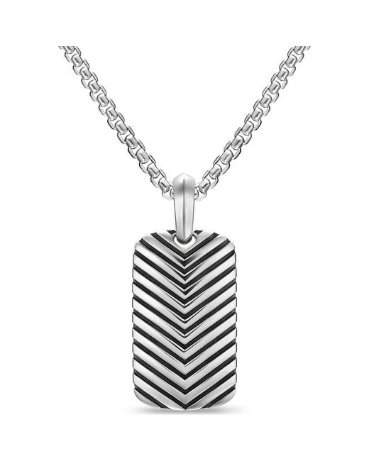 David Yurman Chevron Tag in White for Men | Lyst