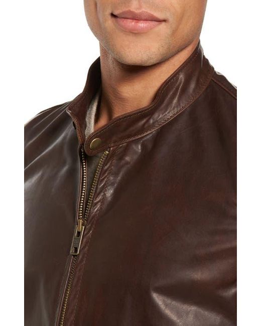 Schott Nyc Café Racer Unlined Cowhide Leather Jacket in Brown for Men ...