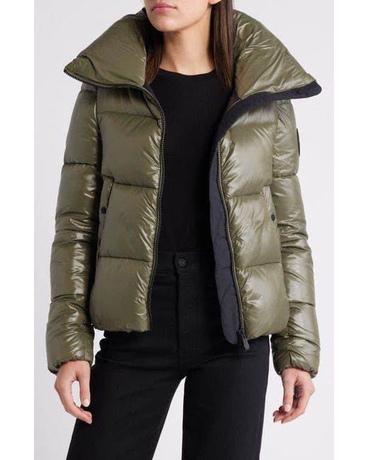 Save The Duck Isla Water Repellent Puffer Coat in Green | Lyst