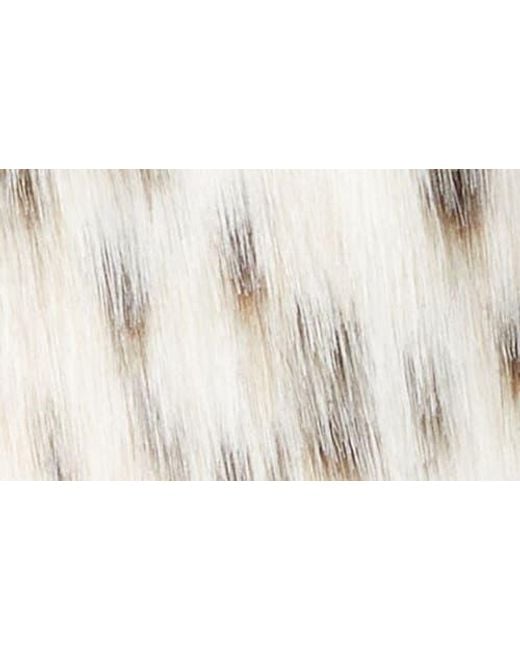 Stand Studio Samara Leopard Faux Fur Jacket in White | Lyst