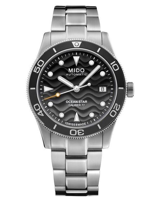 MIDO Ocean Star Captain Automatic Bracelet Watch, 39Mm in Gray | Lyst