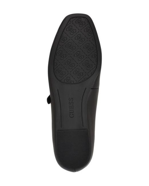Guess Kayra Mary Jane Flat in Black | Lyst