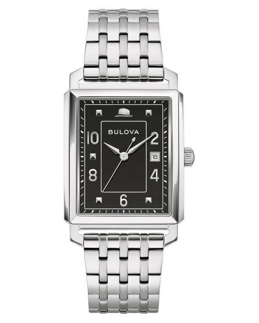 Bulova Bracelet Watch, 39Mm X 39Mm in Black for Men | Lyst