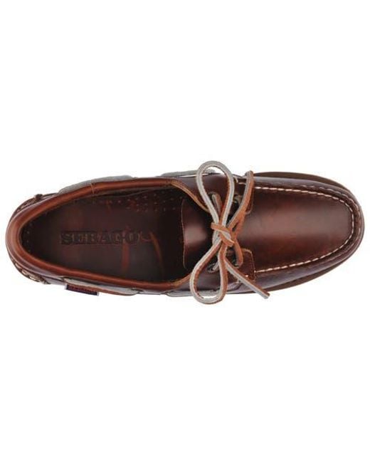 Sebago Ranger Waxy Moccassins in Brown | Lyst