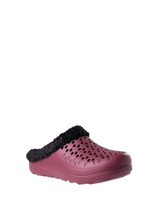 Revitalign Fusion Vitality Faux Fur Lined Clog in Purple | Lyst
