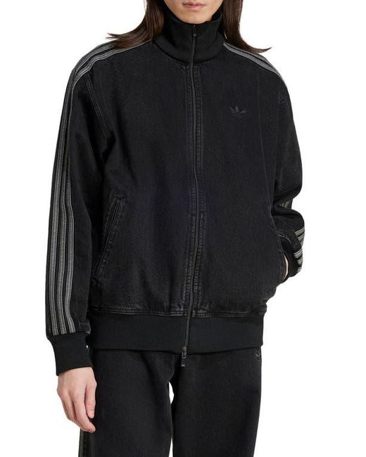 adidas Originals Adicolor Firebird Denim Track Jacket in Black for Men ...